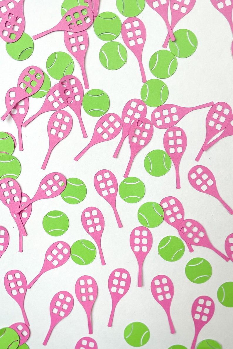 Confetti Tennis Racket and Ball 150 Pieces Tennis Theme - Etsy