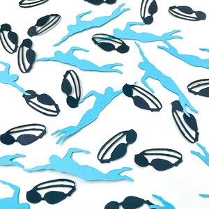 Confetti- Swimmer and Goggles- 145 Pieces | Swimming Theme | Sports ...