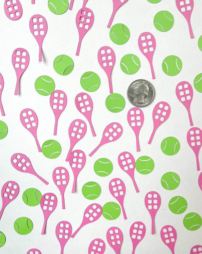 Confetti Tennis Racket and Ball 150 Pieces Tennis Theme - Etsy