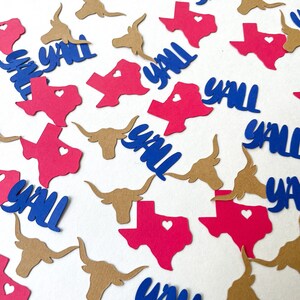 Confetti- Dallas, TX- Bull, Y'all, and State - 150 Pieces | Southern ...