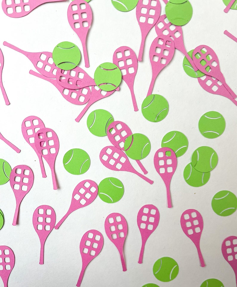 Confetti Tennis Racket and Ball 150 Pieces Tennis Theme - Etsy