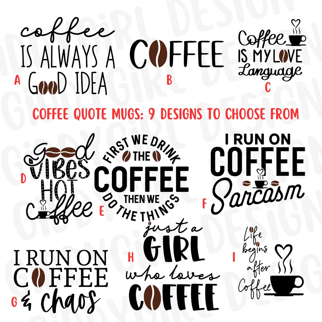 COFFEE DESIGN MUGS: 9 Designs to Choose From Writer Teacher - Etsy
