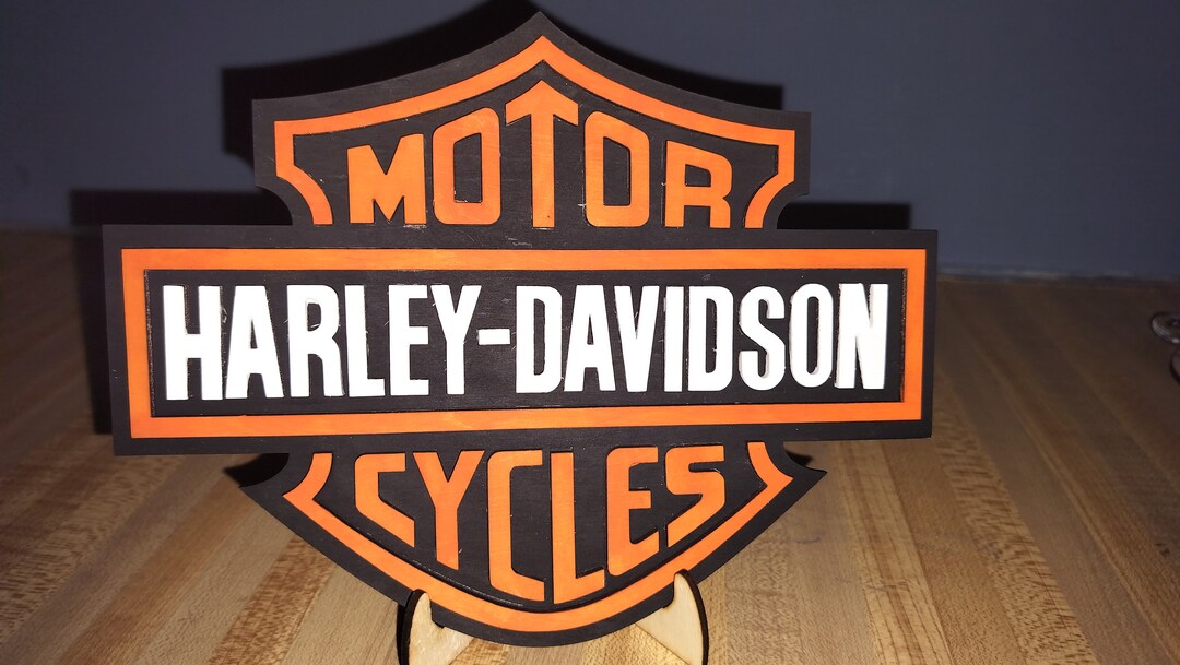 Harley Davidson Sign With Stand - Etsy