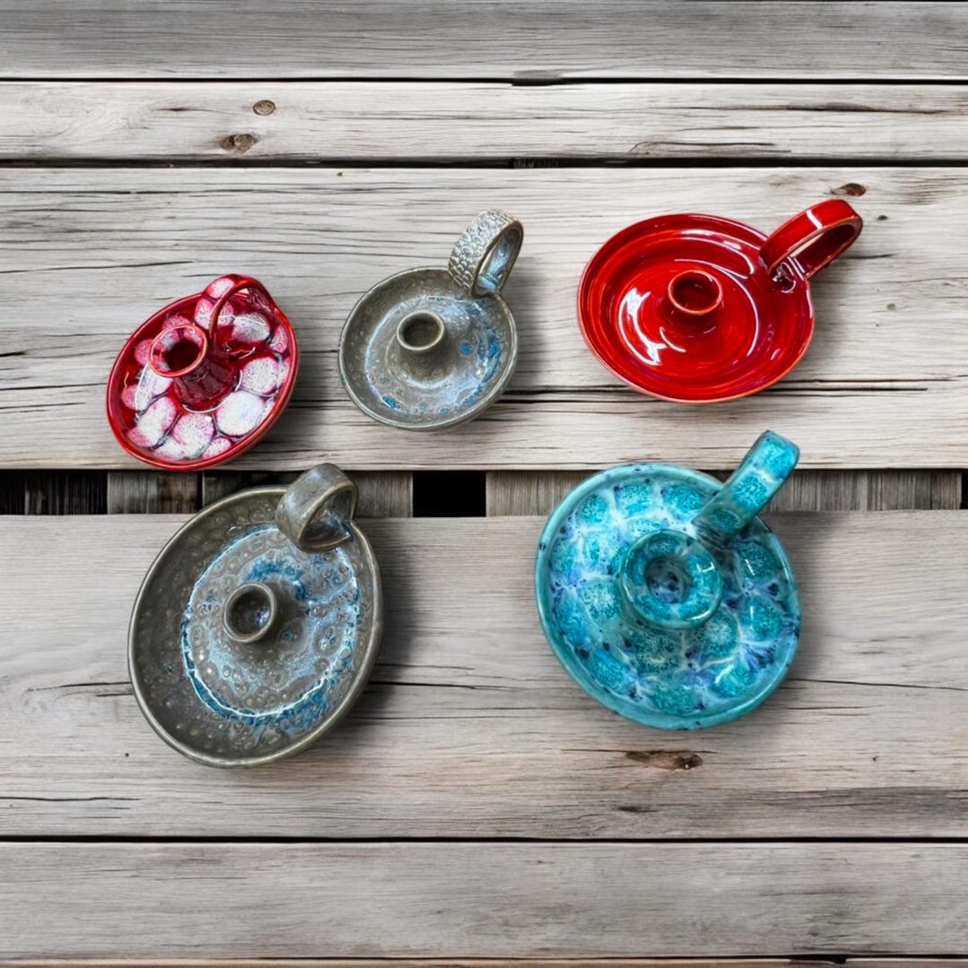 Handmade Ceramic Candle Stick Holder – Elegant Candle Holder for Home ...