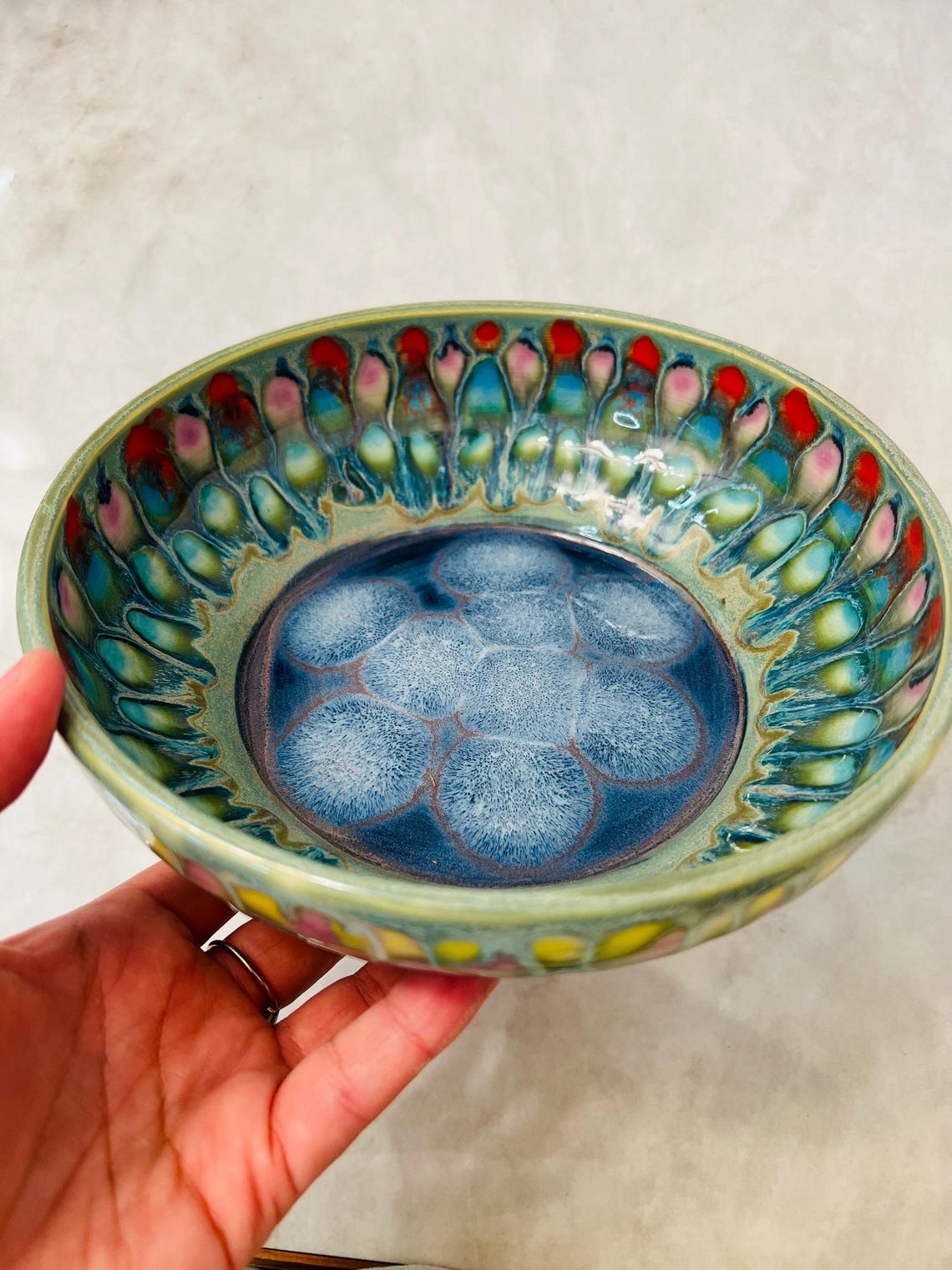 Handmade Pottery Bowls Wheelthrown Pottery Bowls Pottery Bowls Peacock ...