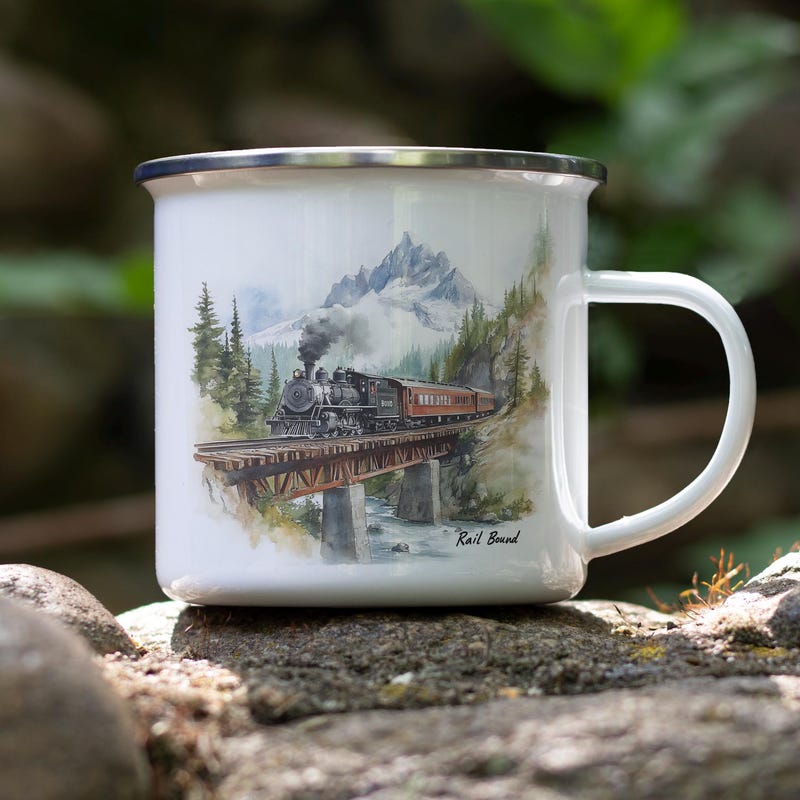 Train Coffee Mug Vintage - Etsy