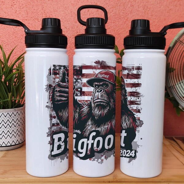 Metal Bigfoot Water Bottle - Etsy