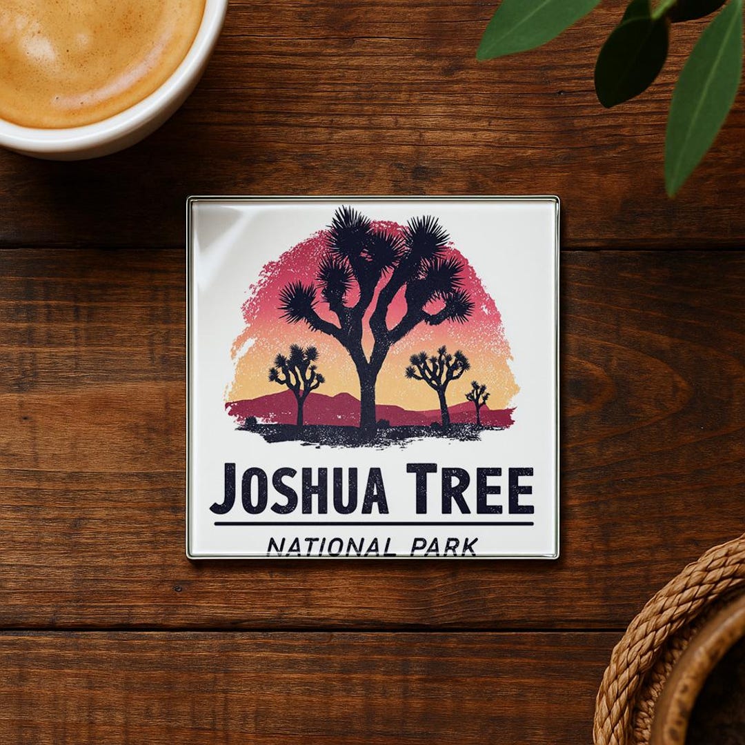 Joshua Tree Glass Coaster – Desert Sunset National Park Art - Etsy
