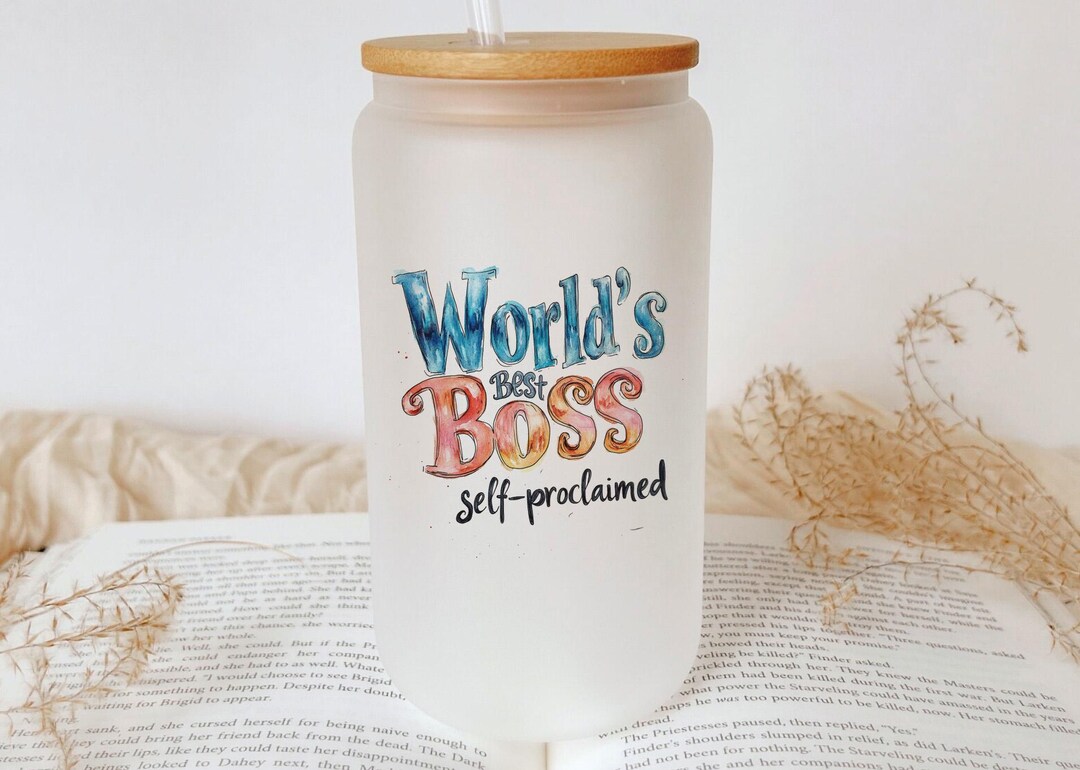 Worlds Best Boss, Self Proclaimed, Unique Office Gift, Humorous Drinkware, Funny Sarcastic Boss ...