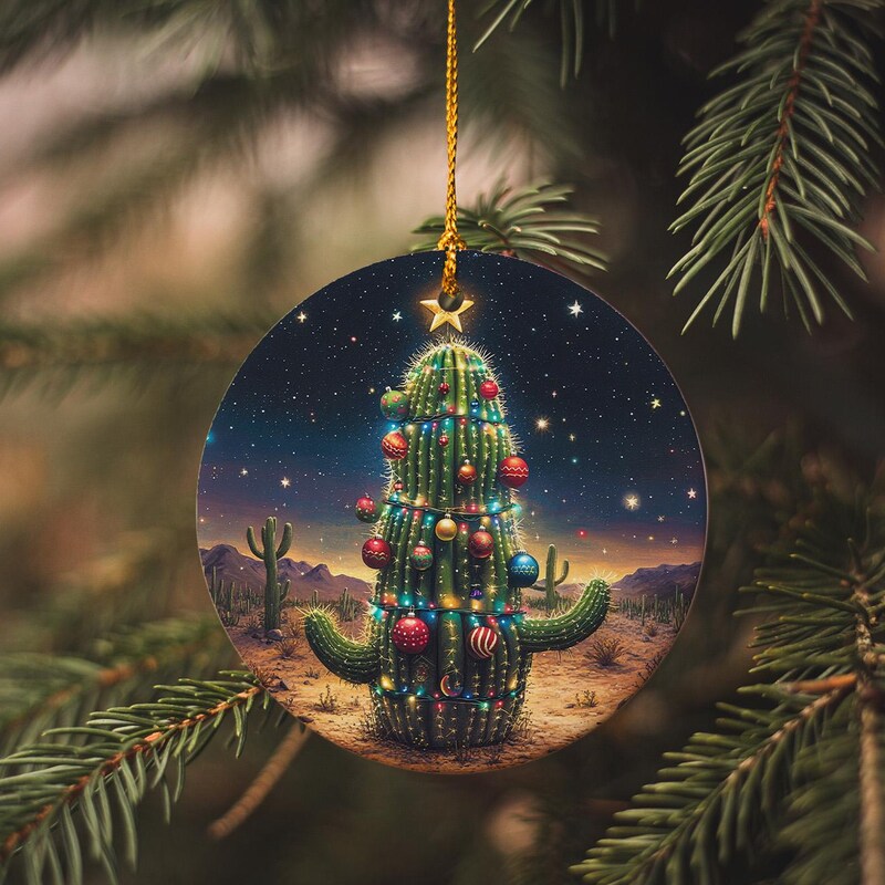 Cactus Ornament - Etsy