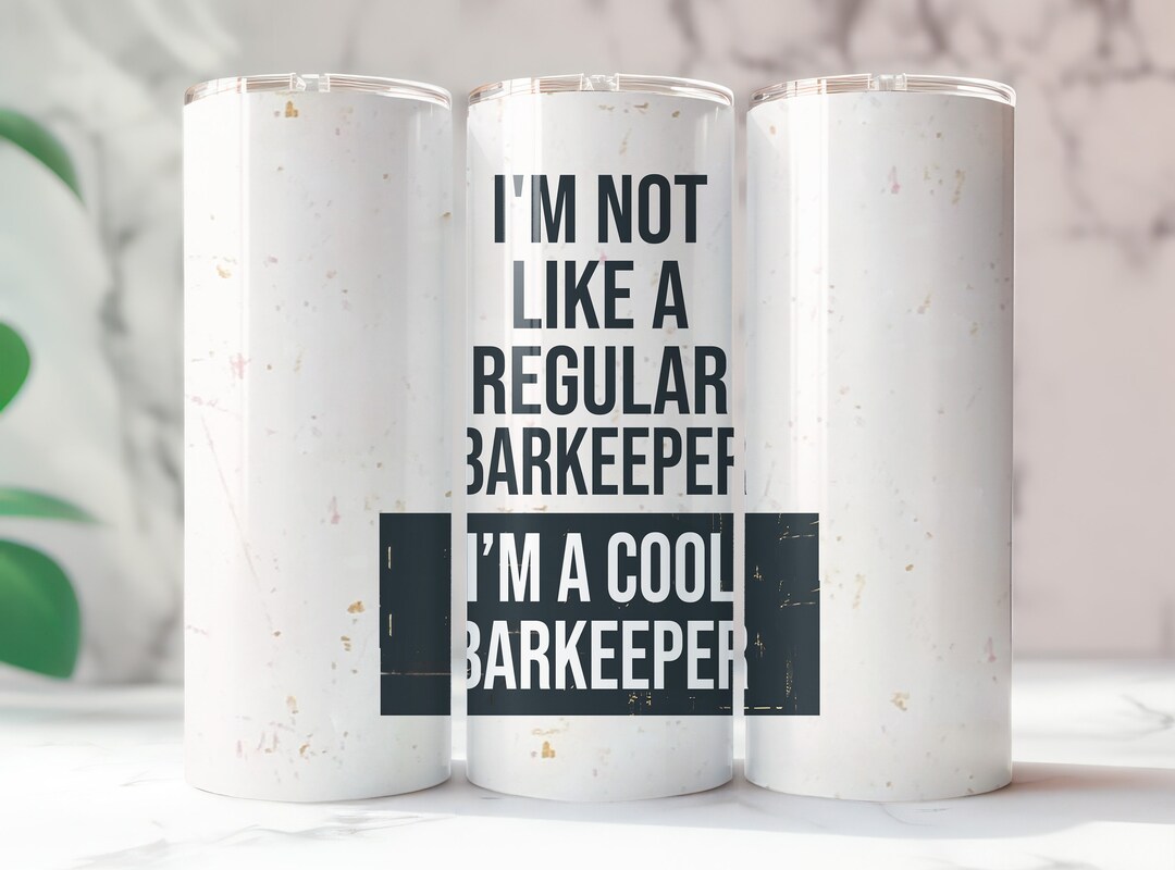 Personalized Barkeeper Tumbler, Custom Metal Cup, Unique Bartender Gift ...