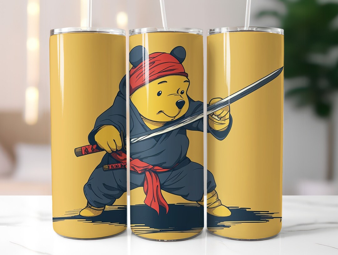 Winnie the Pooh Ninja Metal Tumbler, Custom Drinkware, Unique Gifts ...