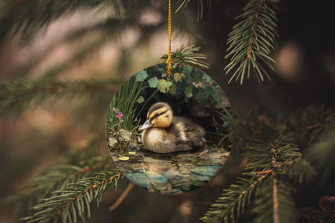 Duckling Ceramic Ornament: Handcrafted Baby Duck Figurine - Etsy