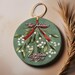 Personalized Mistletoe Ceramic Ornament: Holiday Keepsake - Etsy