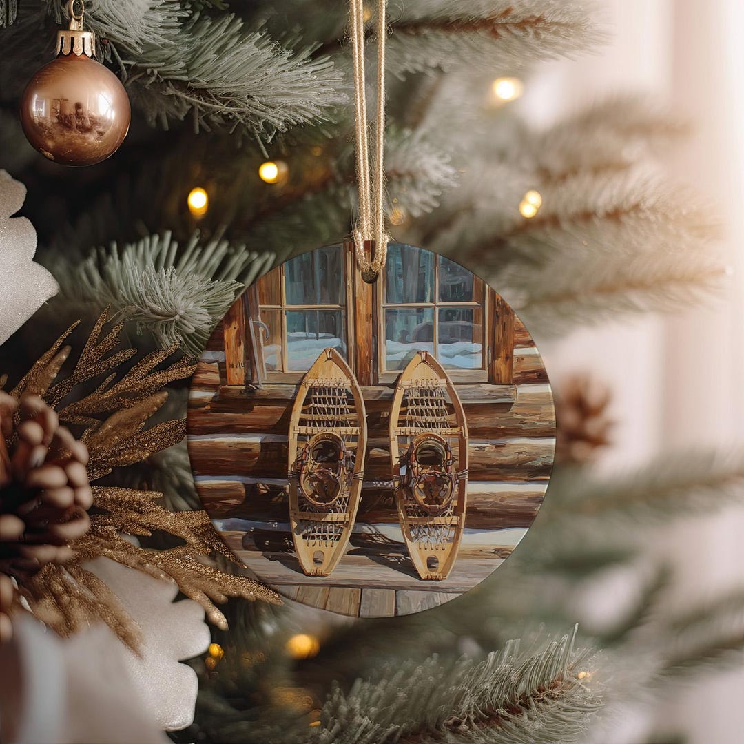 Rustic Wooden Snowshoes Ornament: Cabin Lodge Christmas Tree Decor - Etsy
