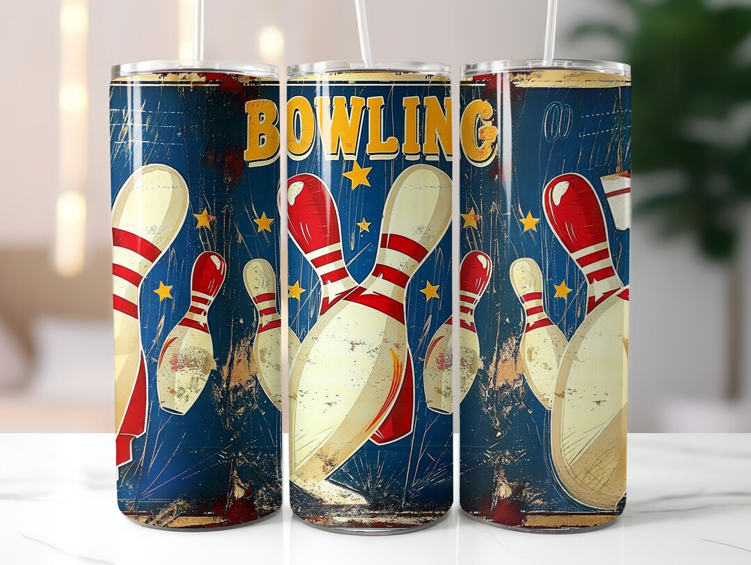 Bowling Tumbler, Gifts for Mom, Dad, Friend, Bowlers Metal Tumbler ...
