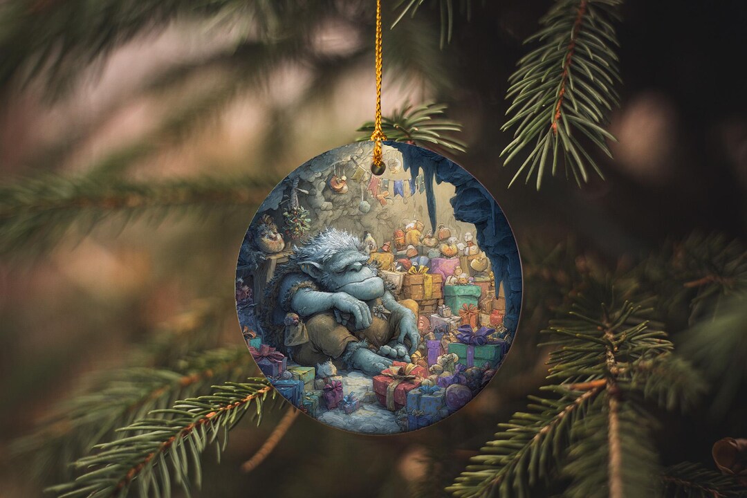 Frost Troll Sleeping Ceramic Ornament – Fantasy Christmas Decor - Etsy