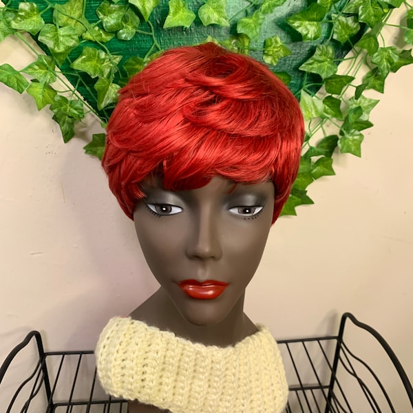 Short Red Wig - Etsy