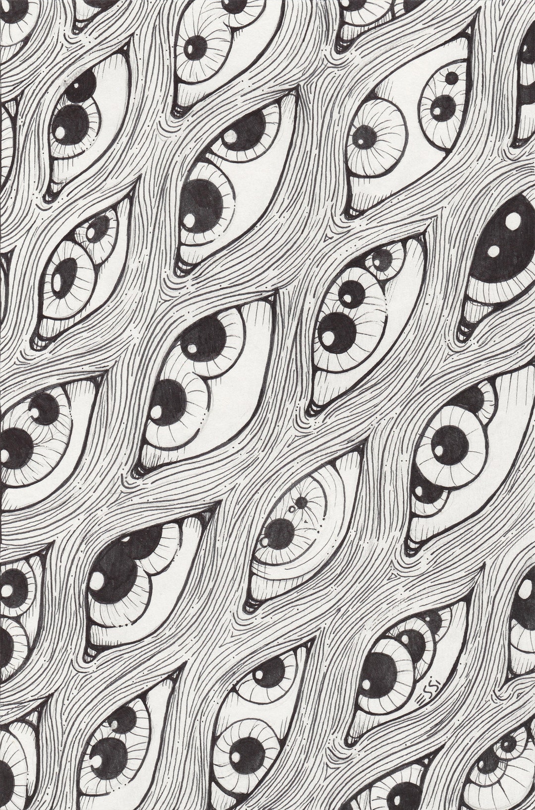 Eye Pattern Wallpaper Ready to Use Custom Website Edits Background - Etsy