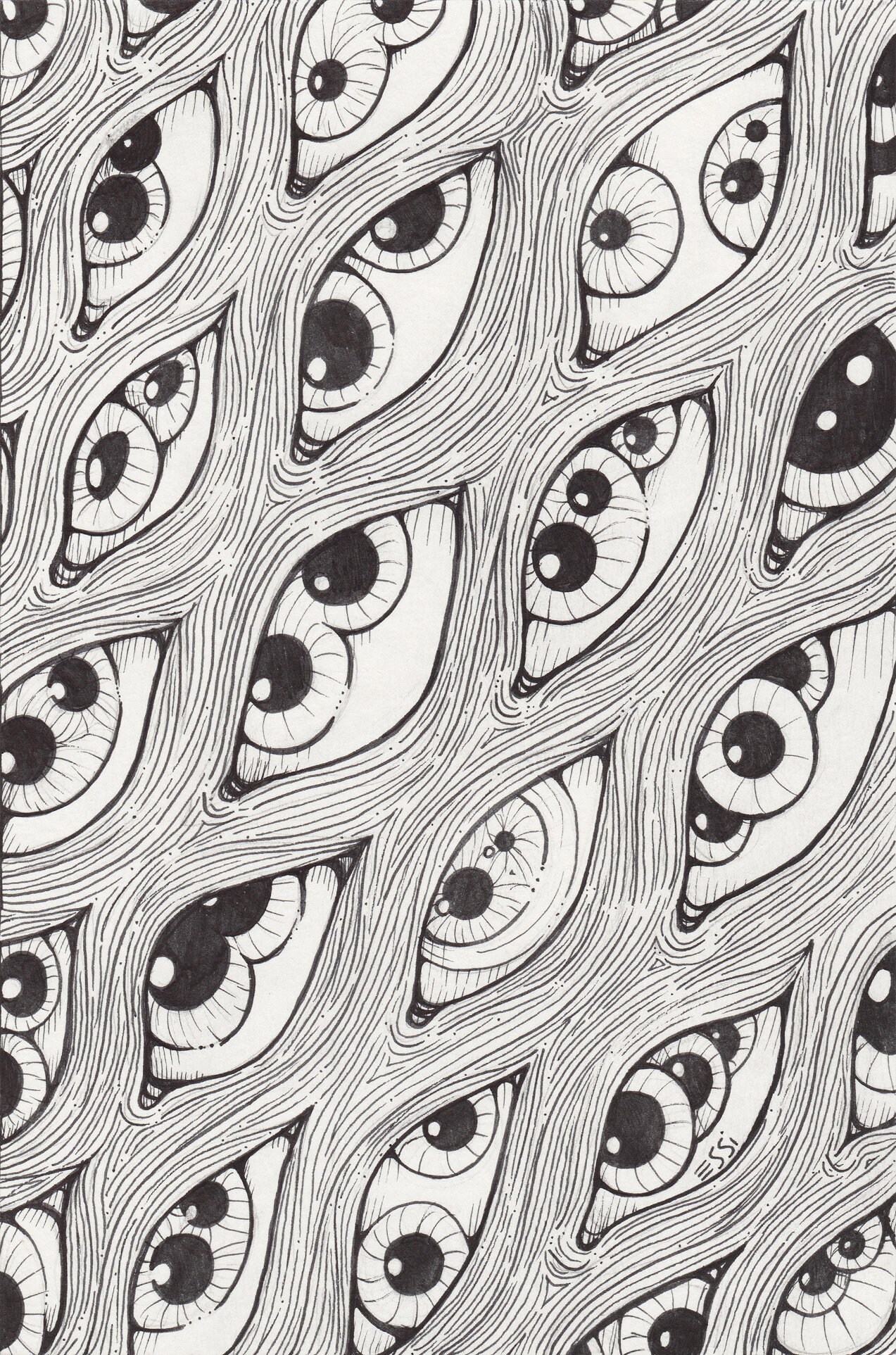 Eye Pattern Wallpaper Ready to Use Custom Website Edits Background - Etsy