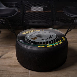 Coffee Table With Rims, Slick Tires, Nascar, Drag Race, Formula 1 ...