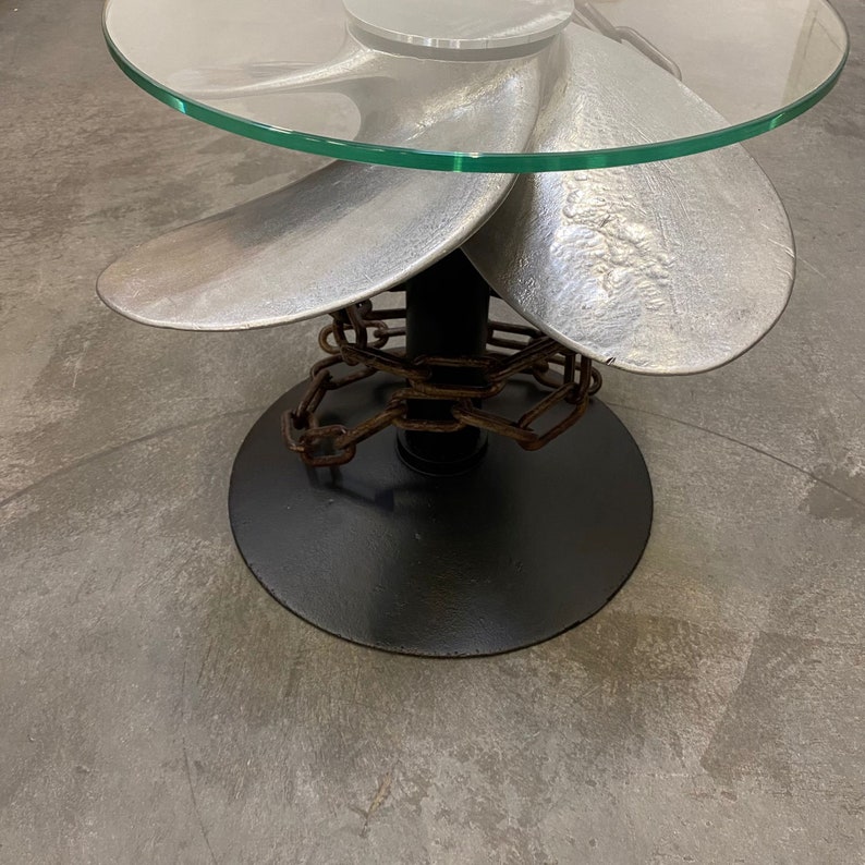 Coffee Table Made of Boat, Ship Propeller, Rust Chain - Etsy