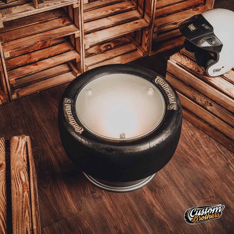 Illuminated Coffee Table With Rims Slick Tires Nascar Drag - Etsy