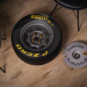 Coffee Table With Rims, Slick Tires, Nascar, Drag Race, Formula 1 ...