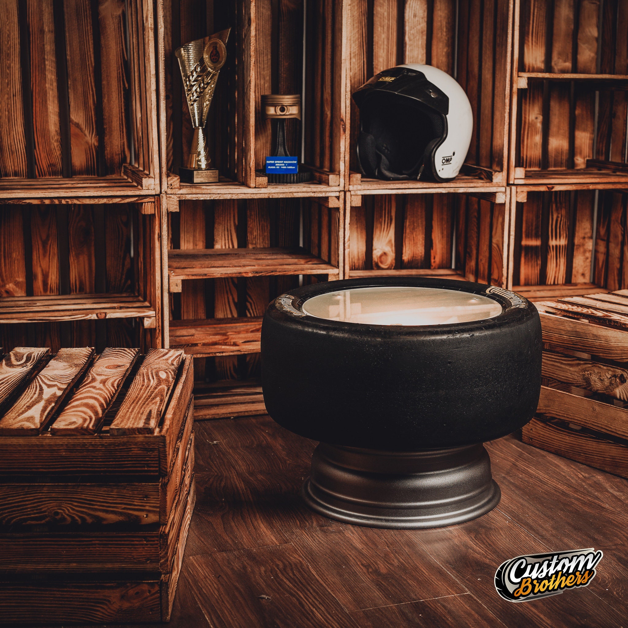 Illuminated Coffee Table With Rims Slick Tires Nascar Drag - Etsy