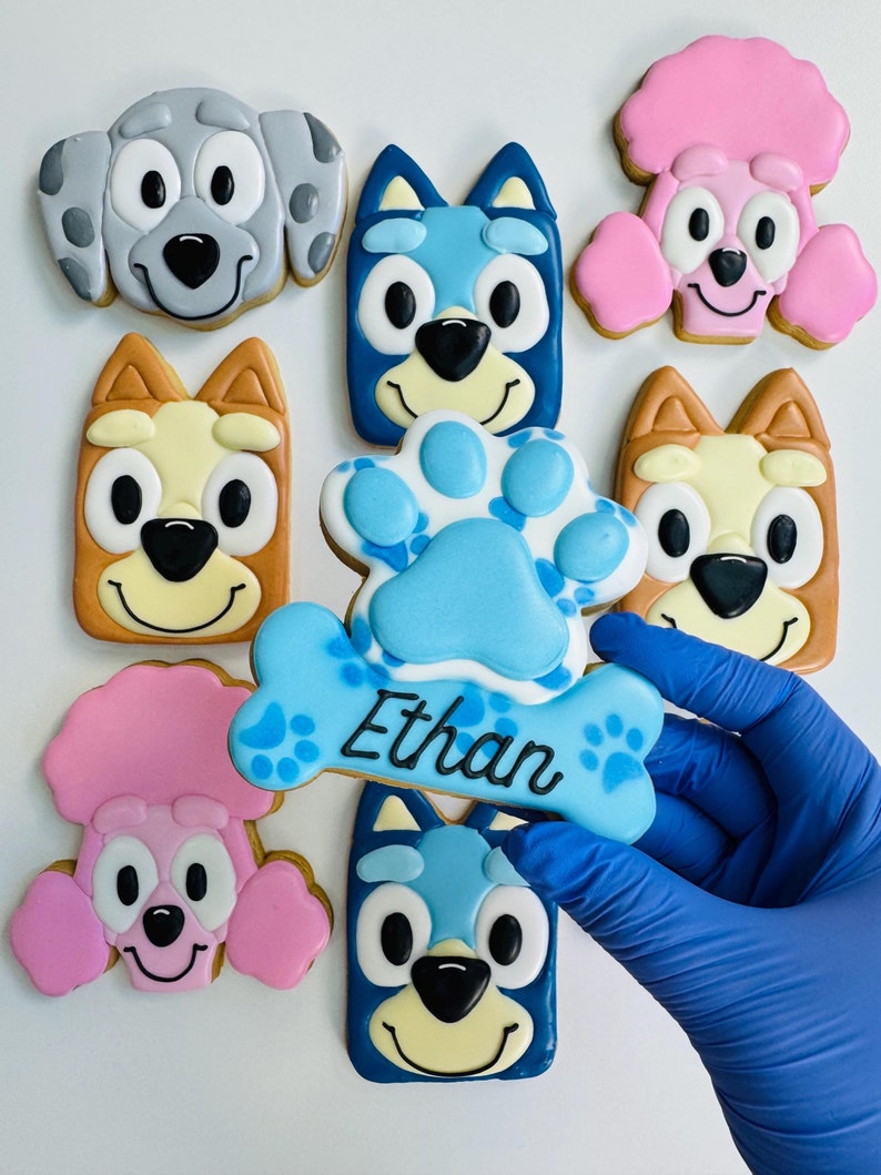 12 Custom Puppy Cartoon Cookies – Party Favors for Kids - Etsy