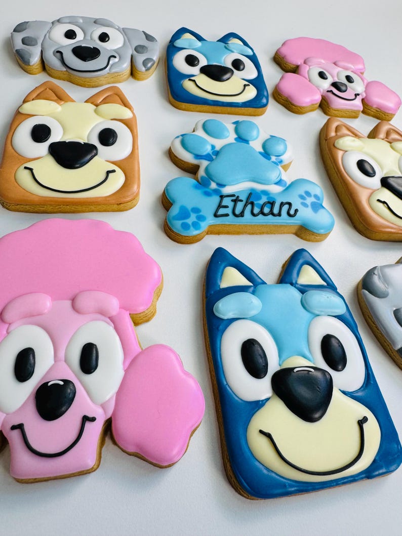 12 Custom Puppy Cartoon Cookies – Party Favors for Kids - Etsy