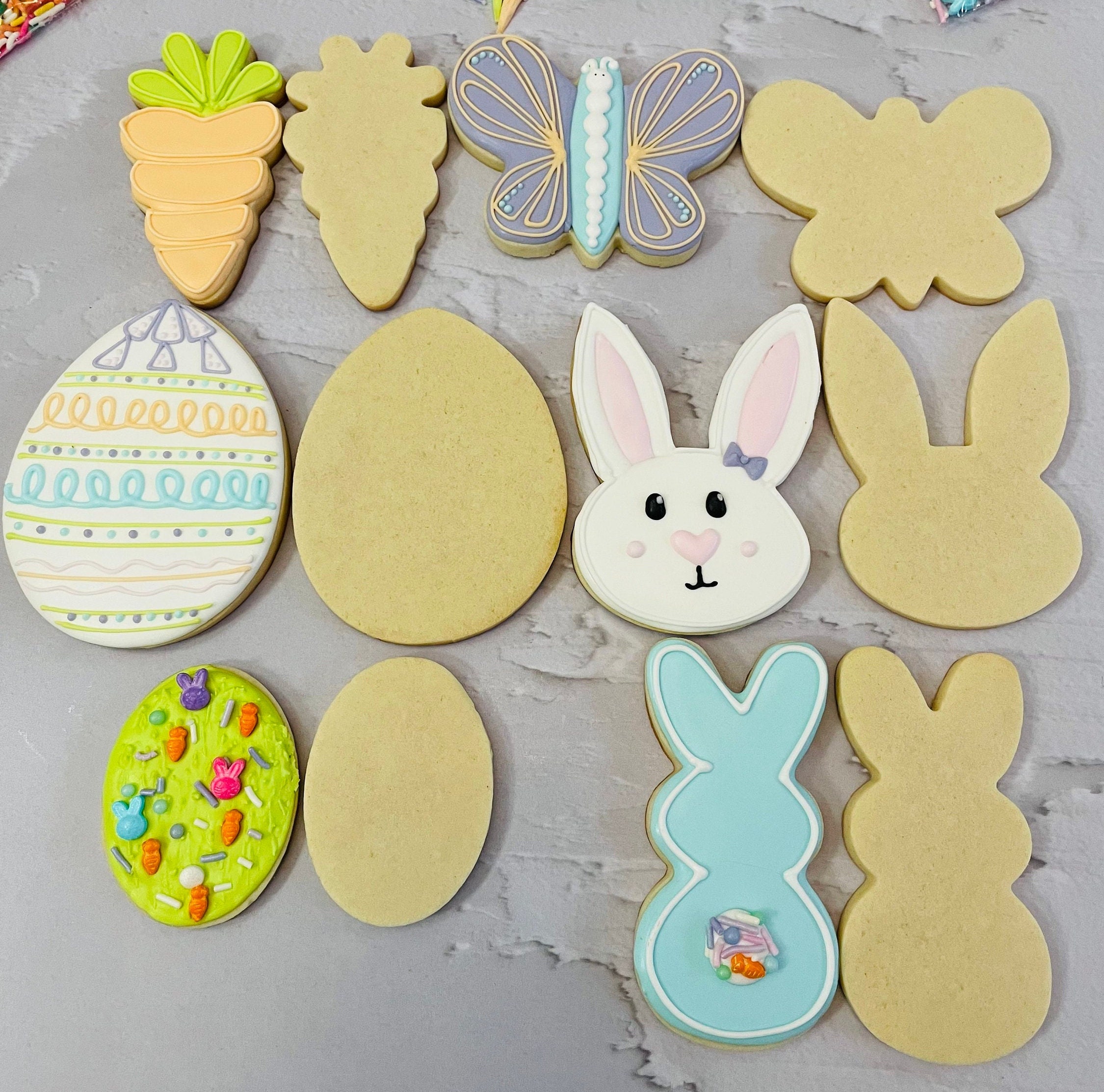 Easter Cookie Decorating Kit, Spring/easter Cookies DIY Cookie Kit ...