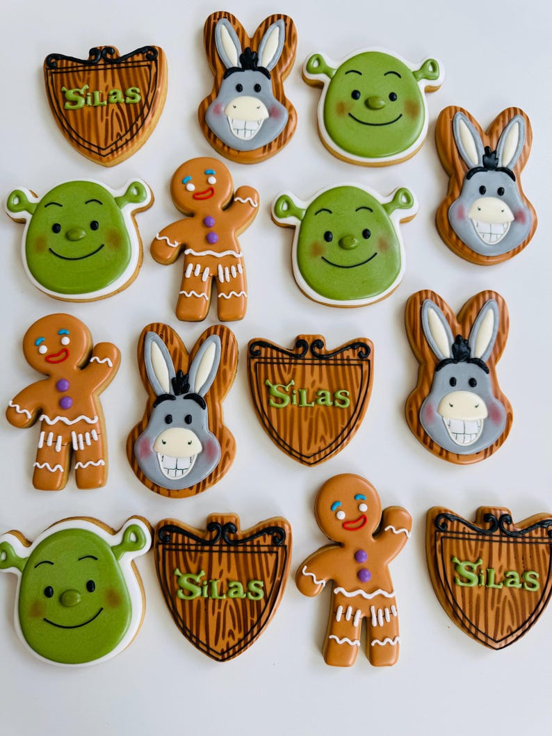 12 Green Ogre-themed Custom Decorated Cookies – Fun & Delicious! - Etsy