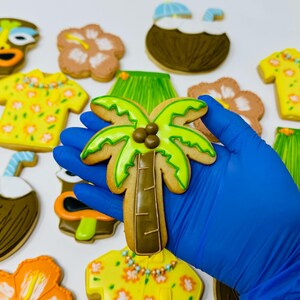 12 Hawaiian Themed Cookies - Etsy