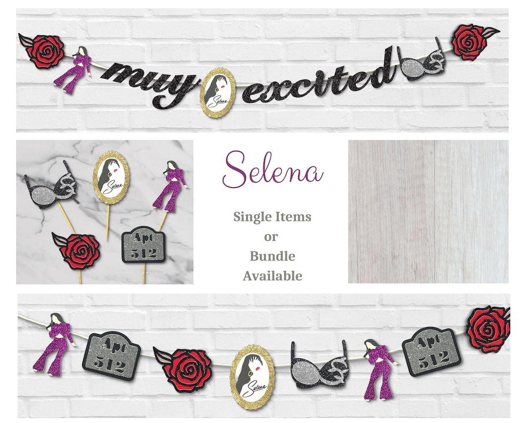 Selena Party Decor - Selena Cupcake Topper (12) - Tejano Mex Garland ...