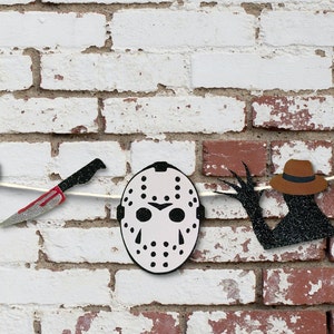 Slasher Movie Birthday Party Decor: Cupcake Toppers, Banner, Confetti ...