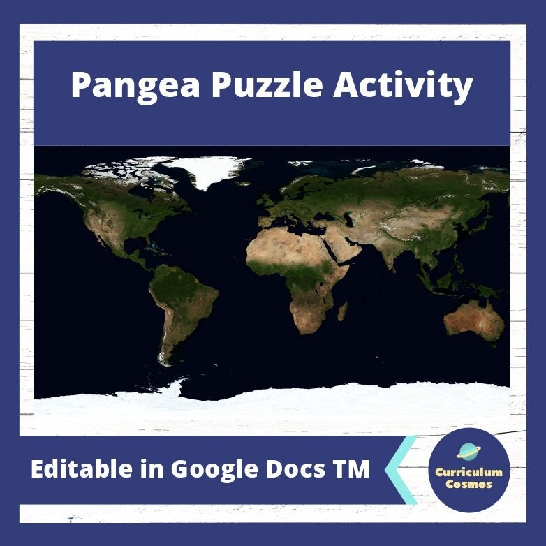 Pangea Puzzle With Fossils
