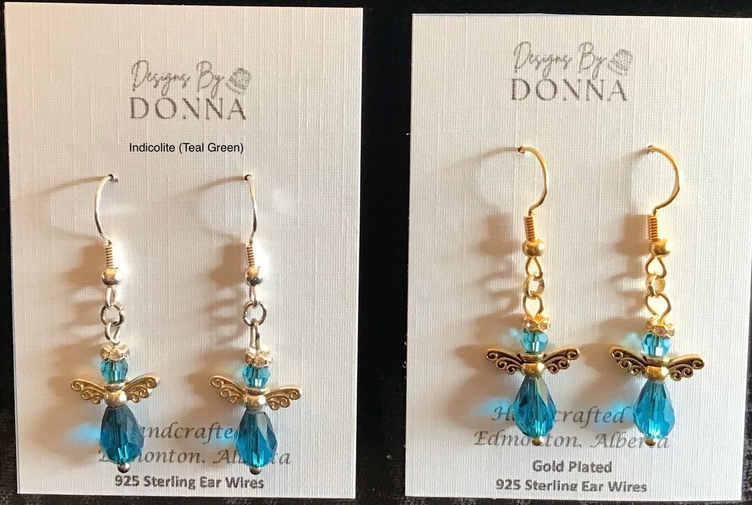 Swarovski Crystal Guardian Angel Earrings - Etsy