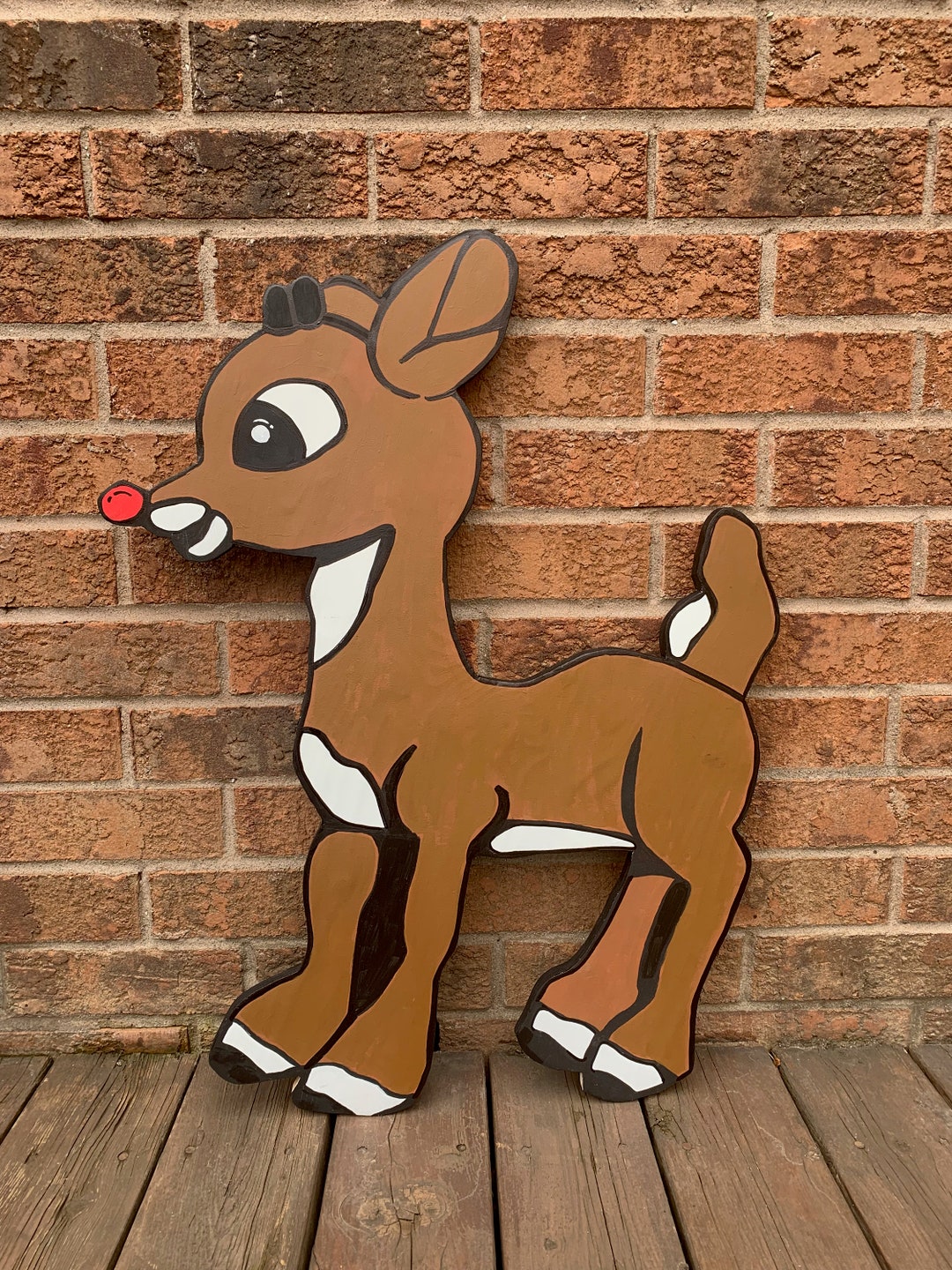 Rudolph Reindeer Woodworking Pattern: DIY Christmas Yard Art (PDF ...
