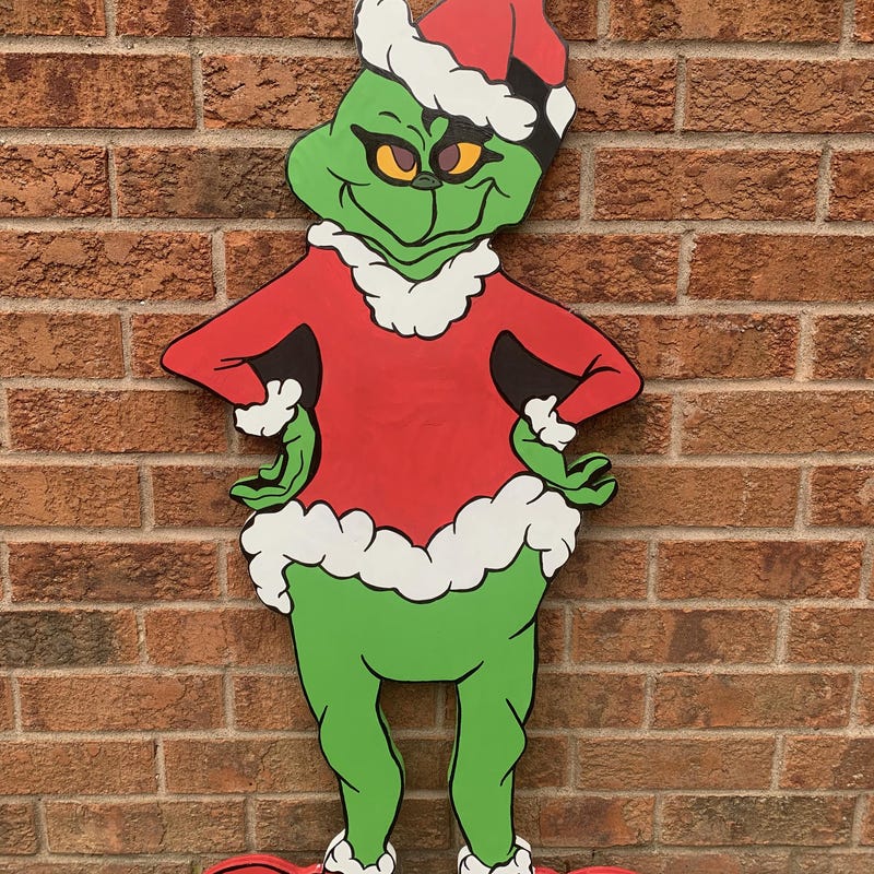 Grinch Wood Cutout Pattern - Etsy