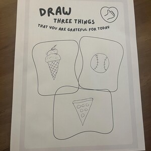 Printable Gratitude Journal Page for Kids – A4 PDF Download | Draw 3 ...