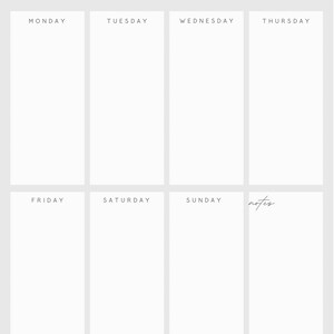 Printable Minimalist Weekly Planner Digital Download - Etsy