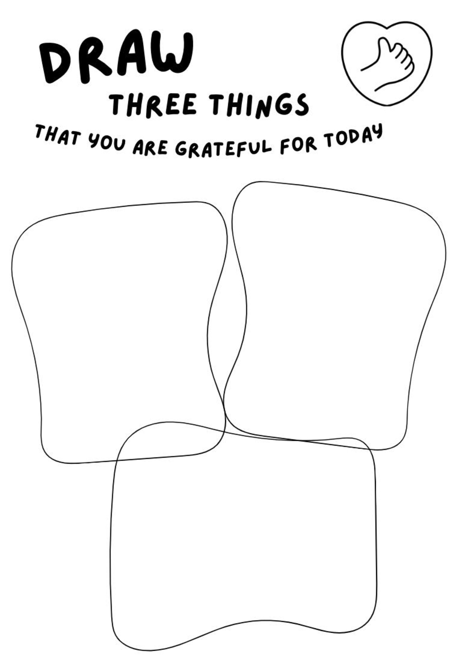 Printable Gratitude Journal Page for Kids – A4 PDF Download | Draw 3 ...