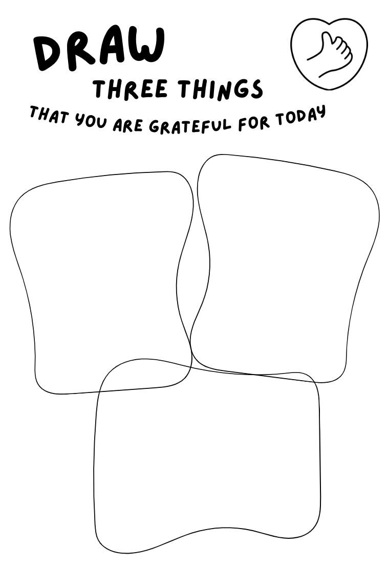 Printable Gratitude Journal Page for Kids – A4 PDF Download | Draw 3 ...