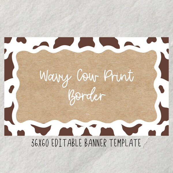 Cow Print Border - Etsy