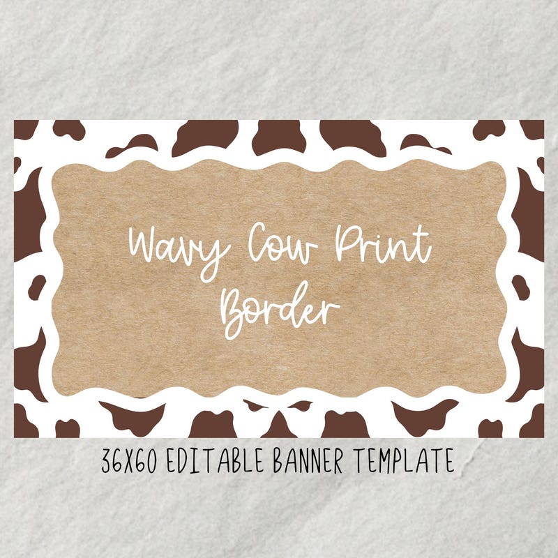 Cow Print Border - Etsy
