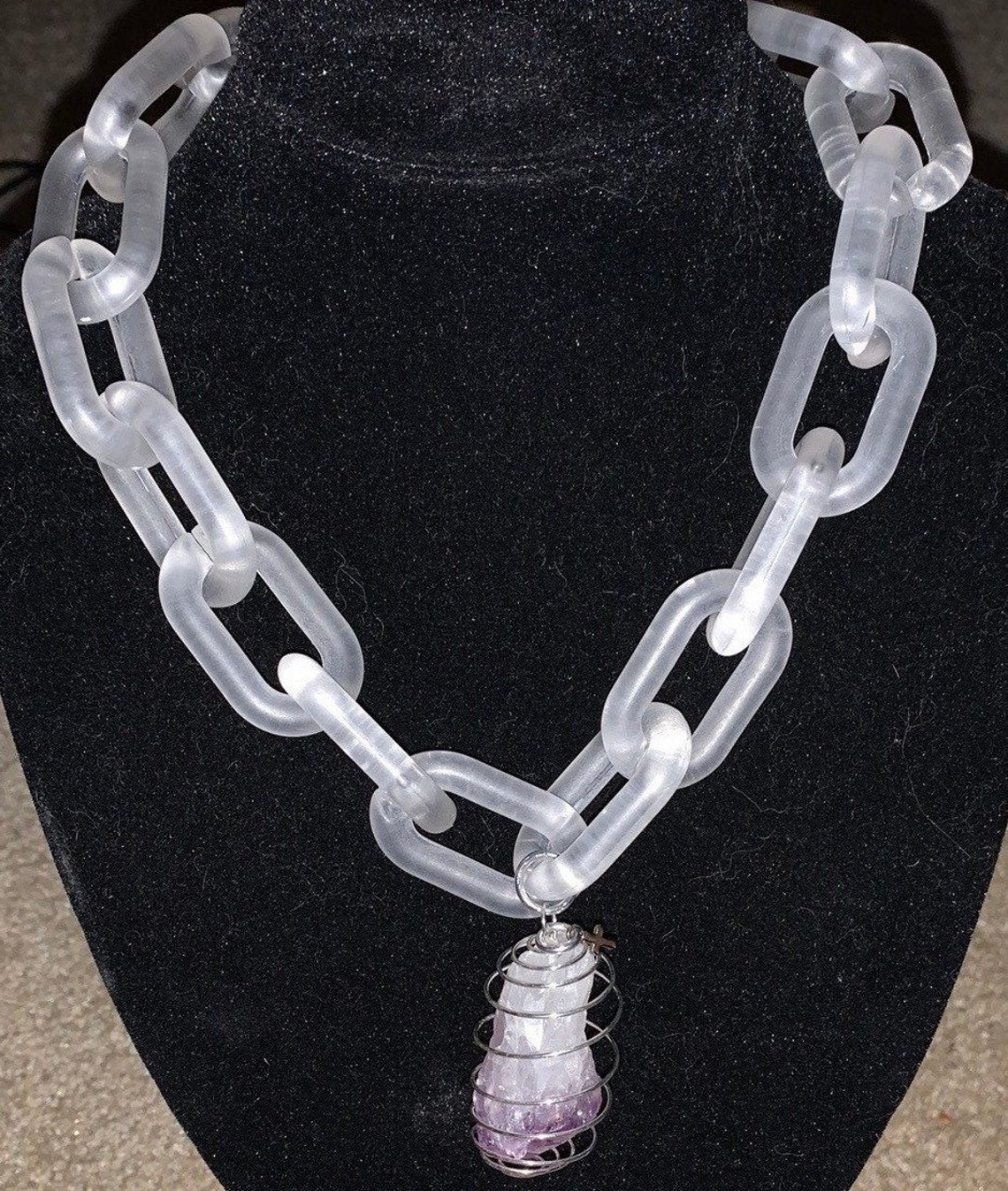 Amethyst Chain Necklace - Etsy