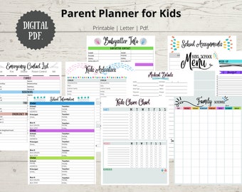 School Parent Planner - Etsy