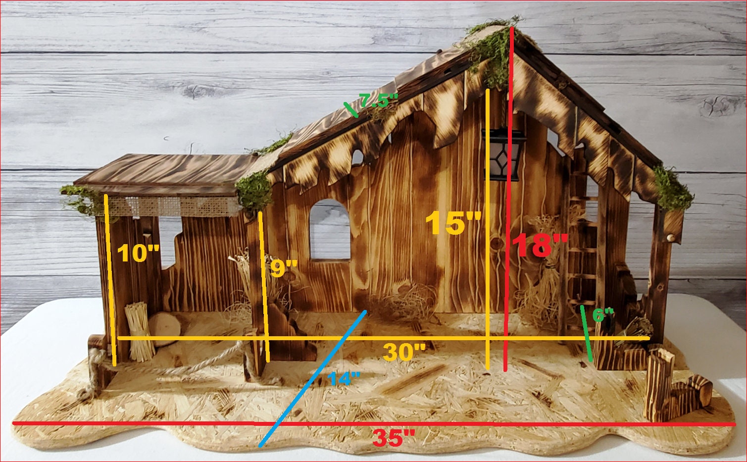 Nativity Manger stable for Nativitywood Nativity Stable - Etsy