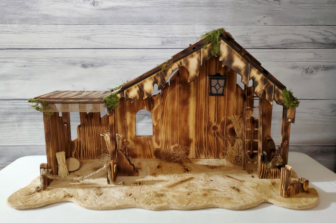 Nativity Manger stable for Nativitywood Nativity Stable - Etsy